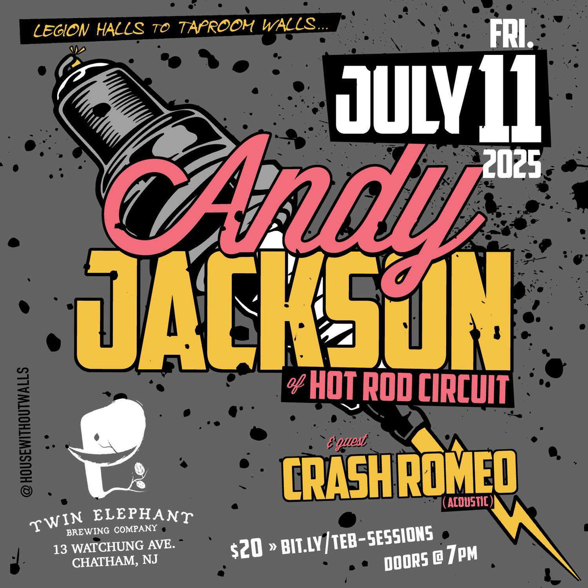 Andy Jackson (Hot Rod Circuit) Tickets – Twin Elephant Brewing Company