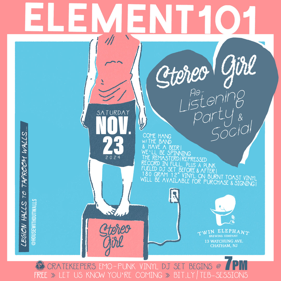 Element 101 (Stereo Girl Album Re-Listening Party & Social) Tickets – Twin Elephant Brewing Company